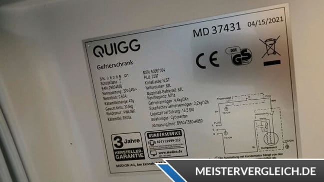 MEDION Gefrierschrank MD37431 TEST » ALDI (2025)